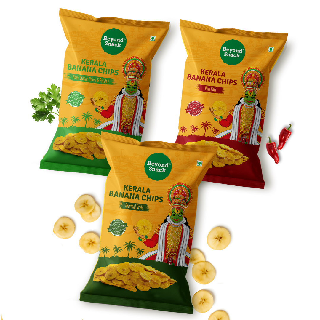 Beyond Snack Kerala Banana Chips: Original, Peri Peri, Sour Cream Onion ...