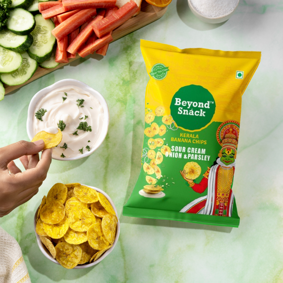 Kerala Banana Chips Sour Cream Onion Parsley Flavor 300g (100g*3 ...