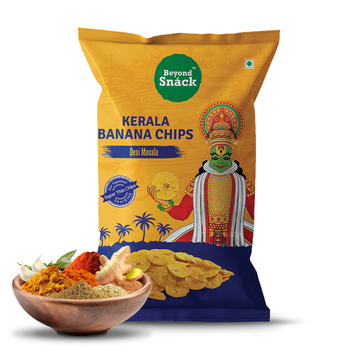Beyond Snack Kerala Banana Chips Desi Masala 300g(3x100g)Thin Crunchy ...
