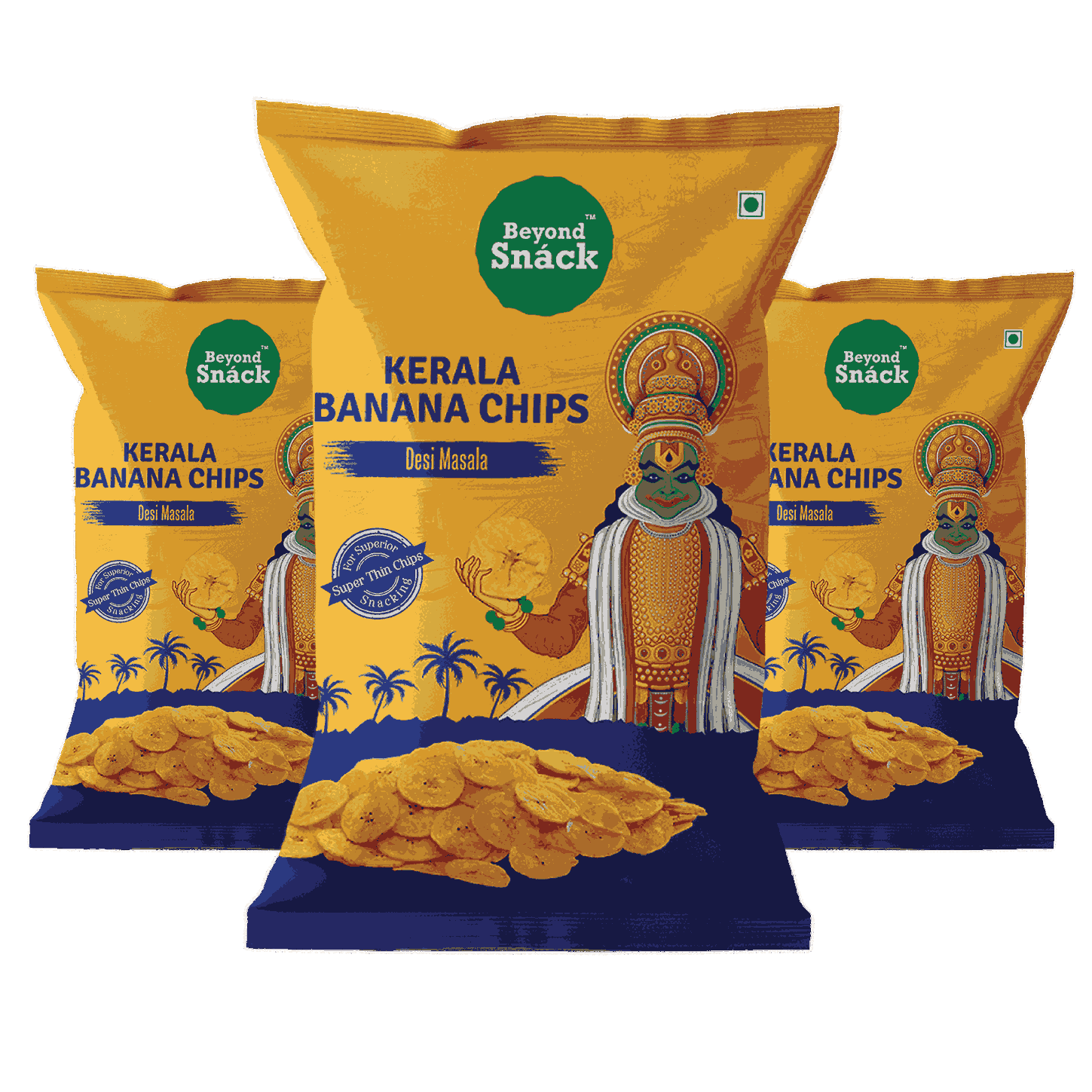 Beyond Snack Kerala Banana Chips Desi Masala 300g(3x100g)Thin Crunchy ...