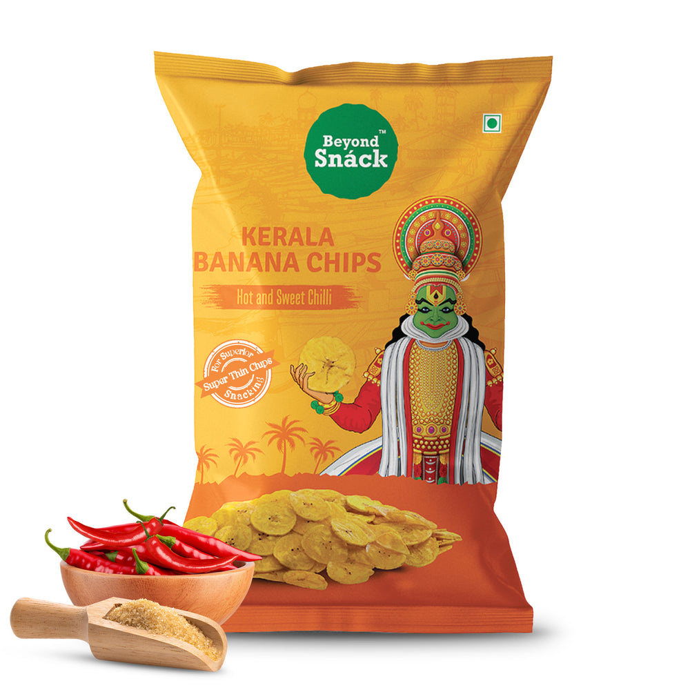 Beyond Snack Kerala Banana Chips Hot & Sweet Chilli 300g (3x100g)Thin ...