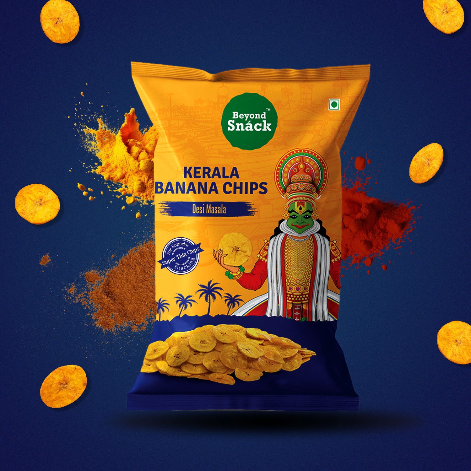 Beyond Snack Kerala Banana Chips Desi Masala 300g(3x100g)Thin Crunchy ...